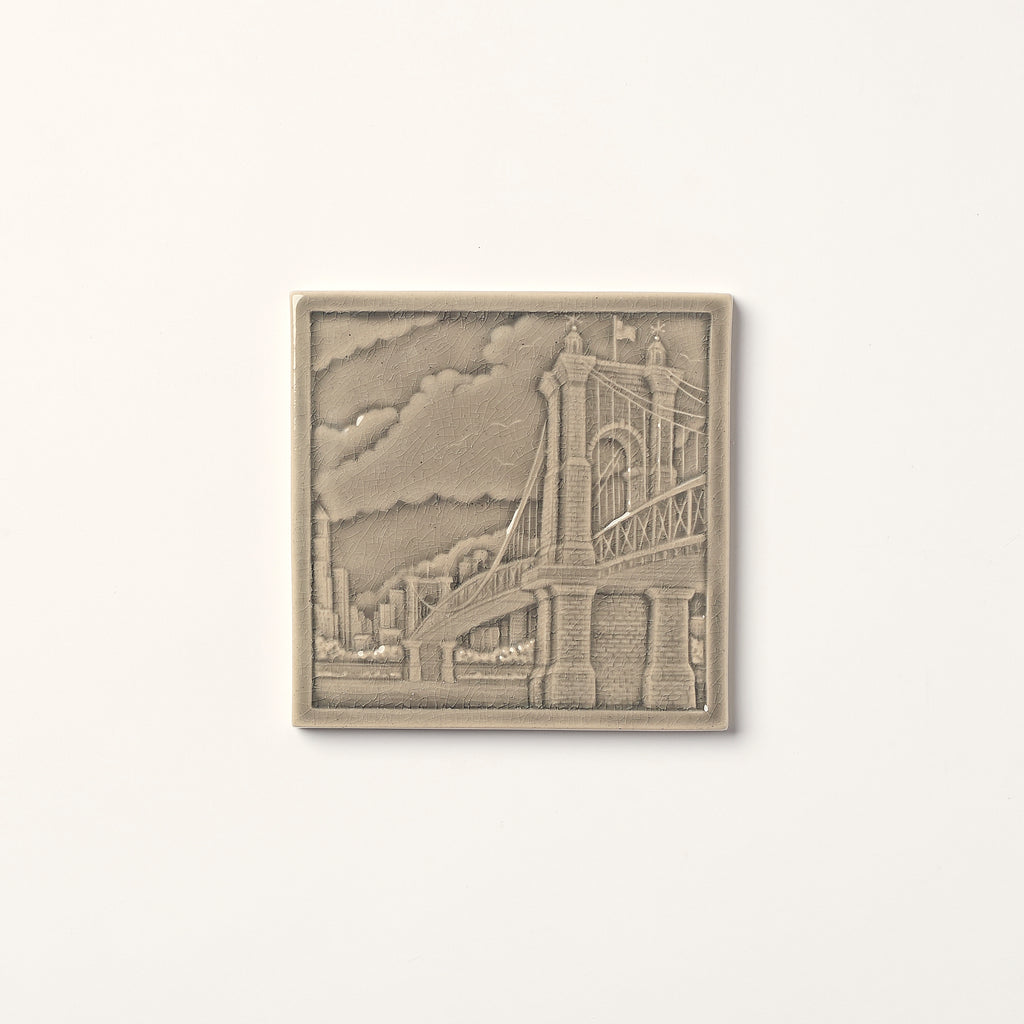 Roebling Bridge Tile, Stone – Rookwood Pottery