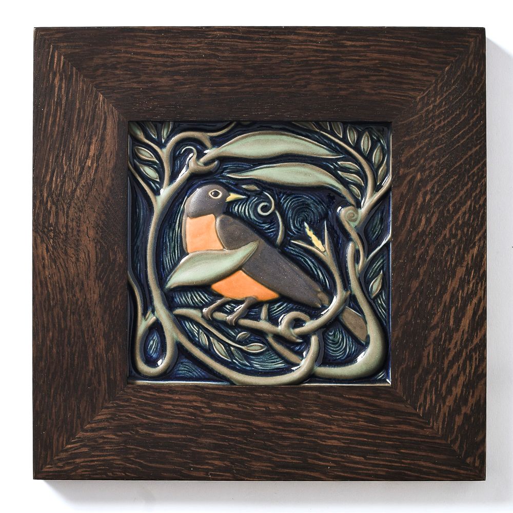 Hand Painted Revival Bird Tiles, Robin – Rookwood Pottery